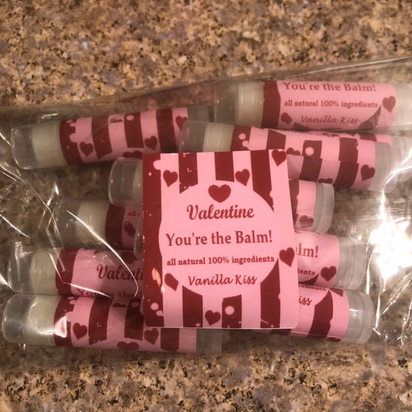 Valentine Lip Balm, Valentine You're the Balm Party Favors, Valentine ...