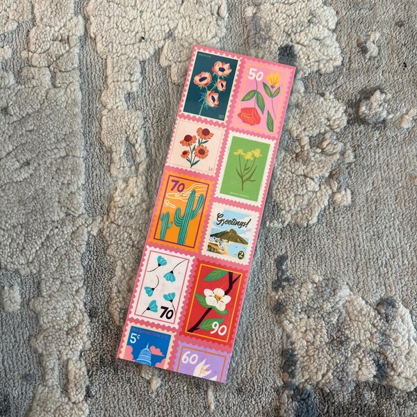 Vintage Nature Stamp Bookmark Flower Autumn Garden Butterfly Travel ...