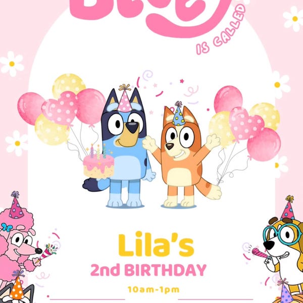 Bluey Welcome Sign Birthday, Bluey Birthday Party Sign, Girl Boy ...