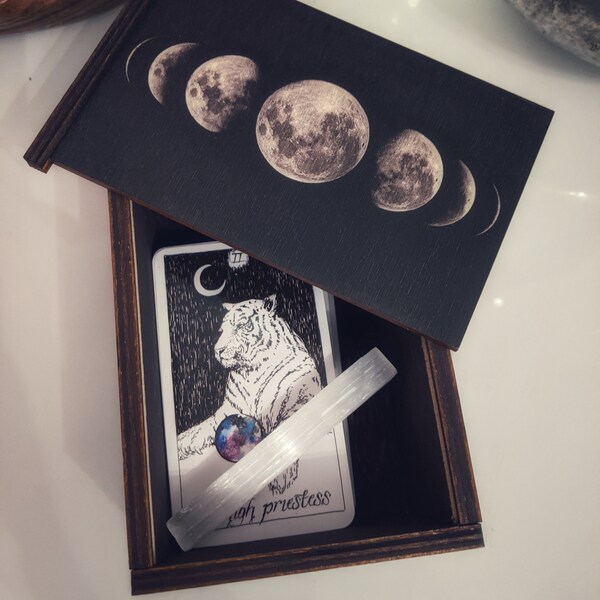 Moon Phases Crescent Moon Jewelry Box Moon Phases Celestial Jewelry Box ...