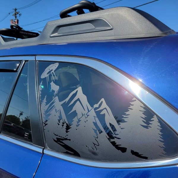 UFO Cow Beaming Down Vinyl Decal – Compatible With Forester-style ...