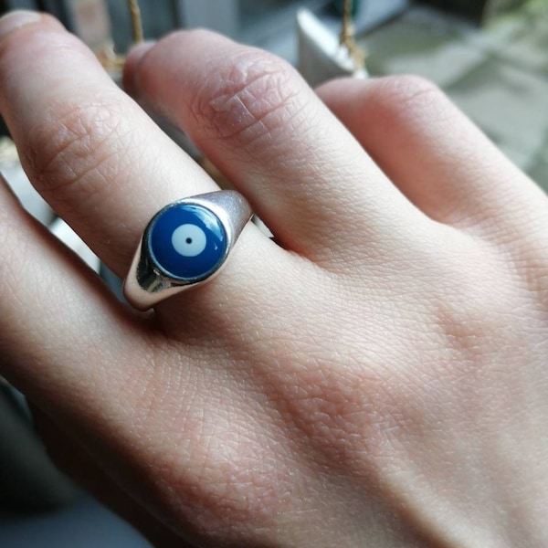 Evil Eye Ring Greek Jewellery Ring With Eye Protection Ring Positive ...