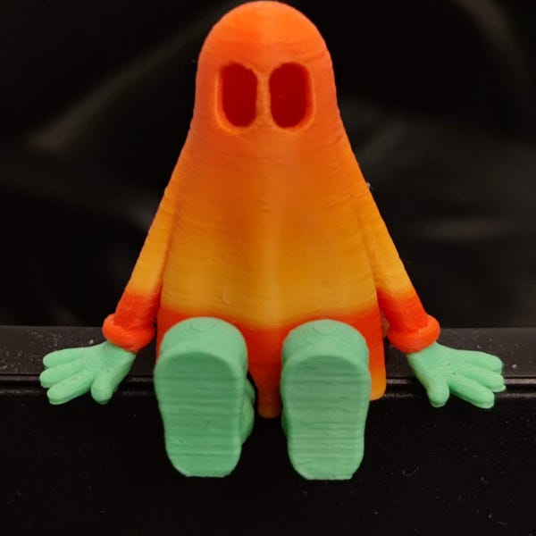Flexi Cute Ghost Print-in-place Articulated Toy Halloween 3D Print STL ...