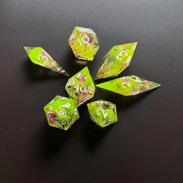 Raw Dice Set DND Sharp Edge TTRPG - Etsy