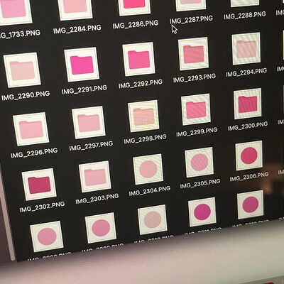 Cute Light Pink Desktop Folder Icons for MacBook and Windows ...