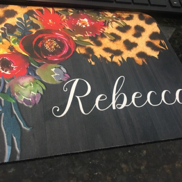 Personalized Mouse Pad, Office Decor, Leopard Print Mouse Pad, Best ...