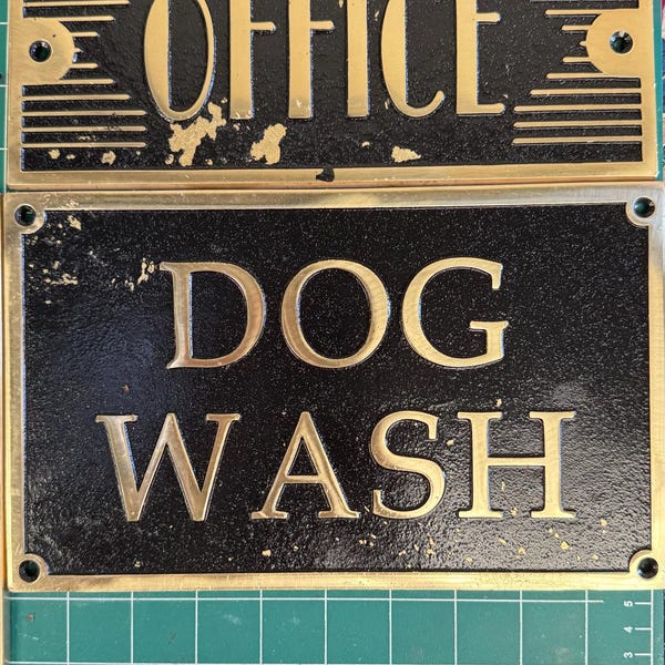 Pee Pee Room Door Sign by Themetalfoundry Brass House Door Sign Plaque ...