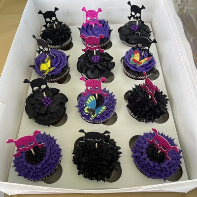 Crown Cupcake Toppers Glitter Crown Food Picks Princess - Etsy