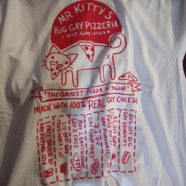 Mr. Kittys BIG GAY PIZZERIA - Shirt - Etsy