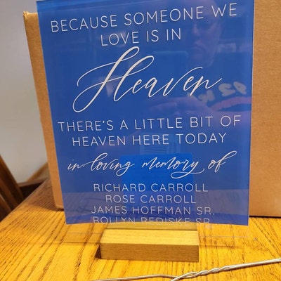 Memory Table Sign for Wedding With Names in Loving Memory Sign for ...