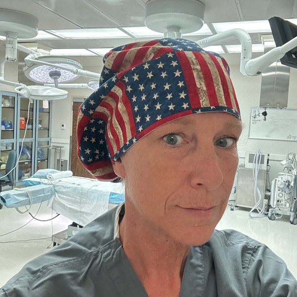 Scrub Cap for Men, Roam Wild Surgical Hat, Outdoor Adventure Tie Back ...