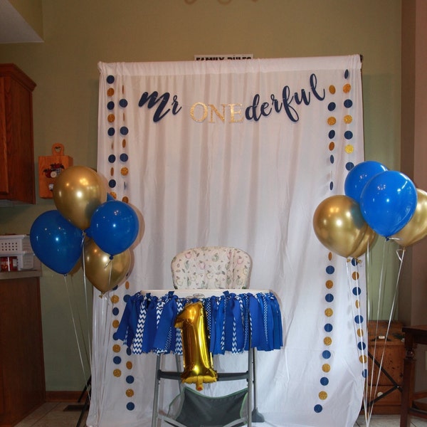 Mr Onederful Banner | Mr ONE Derful Banner | Onederful Banner ...