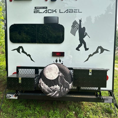 Bigfoot American Flag Mountain Tree Vinyl Decal Sasquatch Car - Etsy