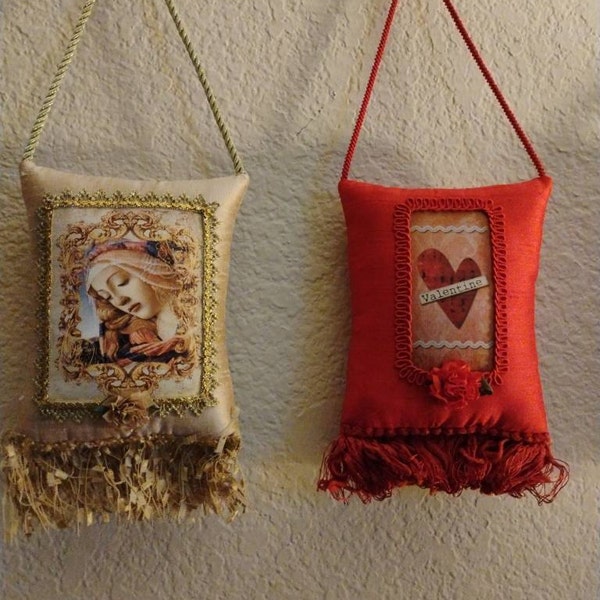 Saint Michael the Archangel Scented Hanging Sachet. Communion, Baptism ...