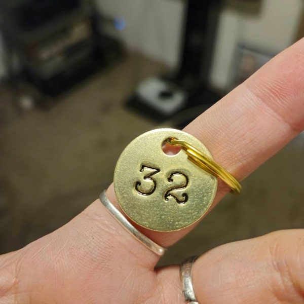 Thick Double Sided Brass Key Tag Labels - Any Custom Text - Super ...