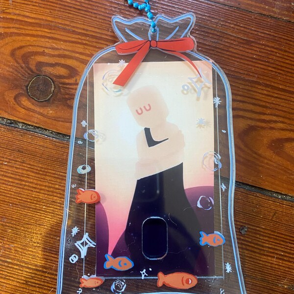 Goldfish Photo Card Holder | Acrylic Pc Keychain - Etsy