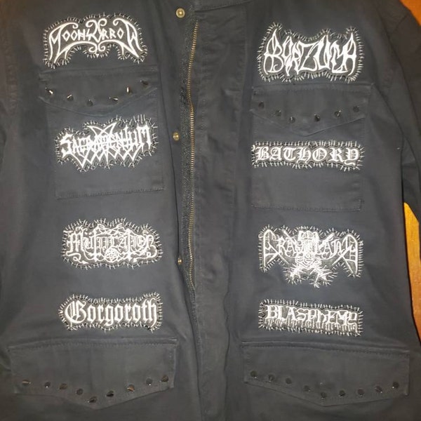 REFLECTIVE Top or Bottom Rocker, Embroidered Patch, Custom Embroidered ...
