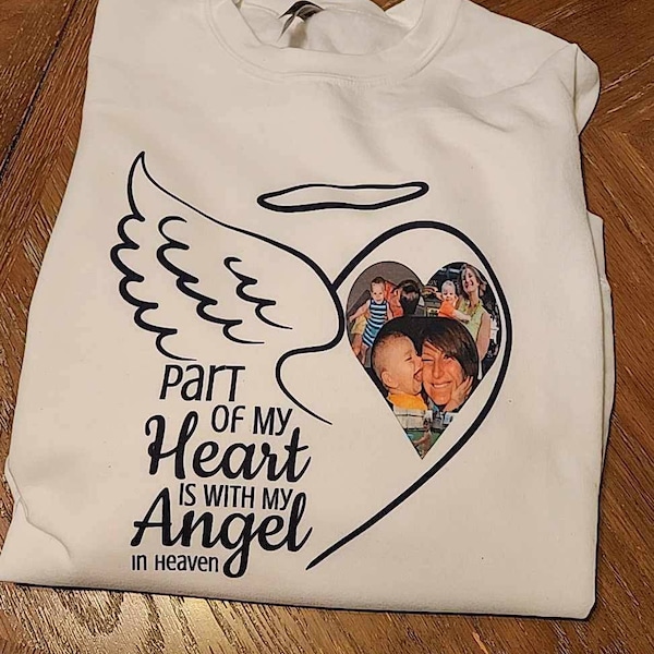 Angel Wings Memorial SVG: Part of My Heart in Heaven, Mourning Gift ...
