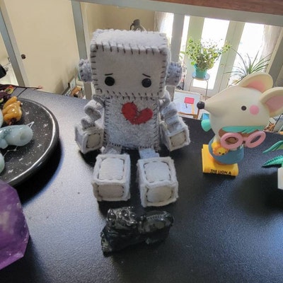 Baby Robot in a Diaper With Pacifier Pick Boy or Girl Pink, Blue ...