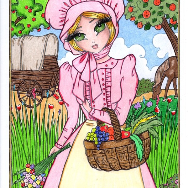 PDF DIGITAL Whimsy Girls Through the Decades Coloring Book Hannah Lynn ...