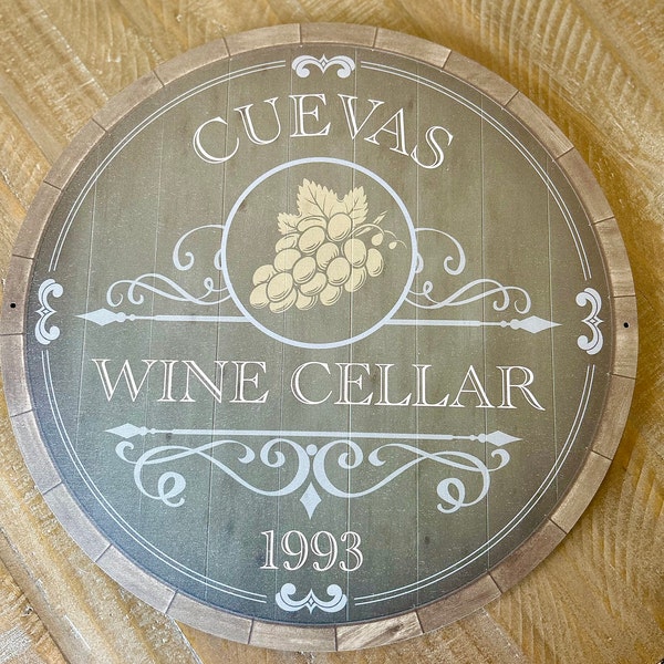 Custom Wine Bar Sign - Custom Bar Sign, Wine Cellar Sign, Wine Lover ...