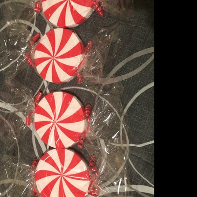 Peppermint Candy set of 4. - Etsy