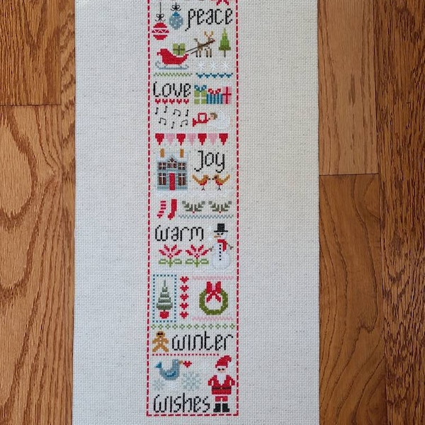 Christmas Wishes Cross Stitch Sampler PDF Chart INSTANT DOWNLOAD - Etsy