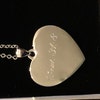 Engraved Sterling Silver Heart Necklace Personalized Silver Heart ...