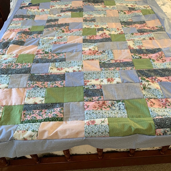 Cheater Quilt Top - 90” Wide Log Cabin Wide Back - 100% Cotton - by the ...