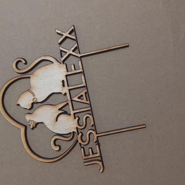 Custom Wood Logo Cake Topper: Rustic Wedding Decor - Etsy