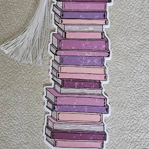 Bookmark Book Tracker, Book Stack, Double Sided, 34 Books to Fill All ...