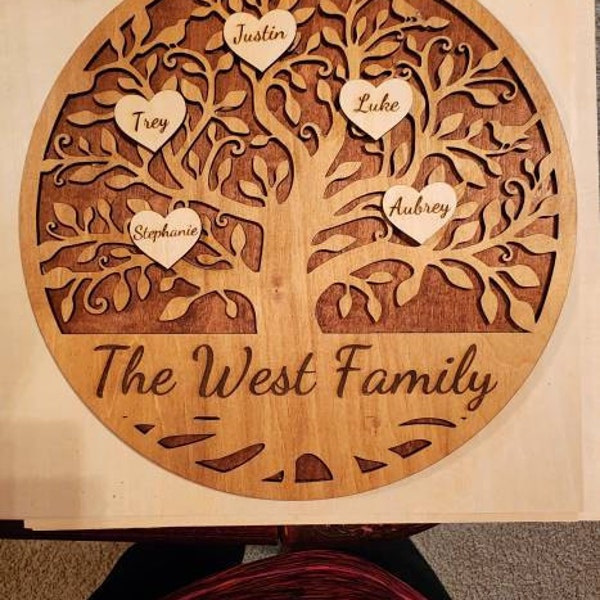 Family Tree Laser Cut Svg Files, Vector Files for Wood Laser Cutting - Etsy