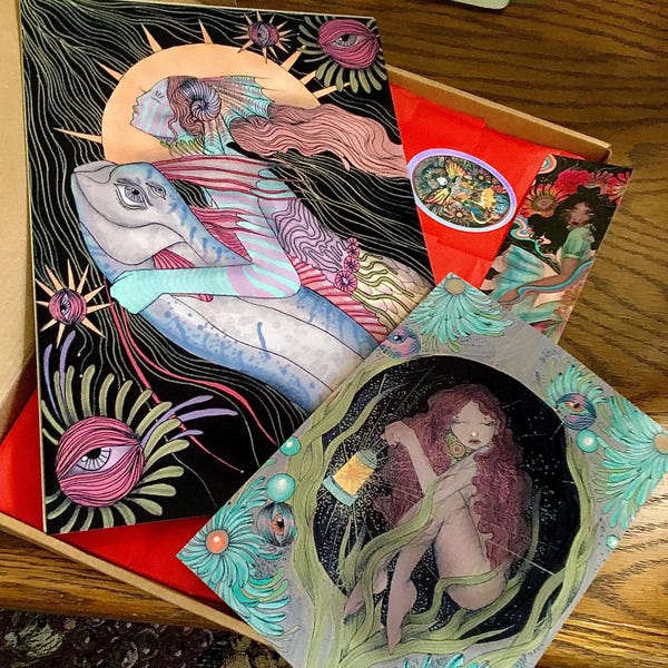 Mermaid Oracle Deck, the Mermaid’s Purse Oracle Deck, Mermaid Art ...