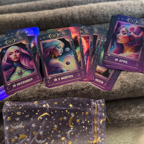 44 Cards - Timing Oracle Deck - Witchy Gift - Witchy Predictions - Time ...