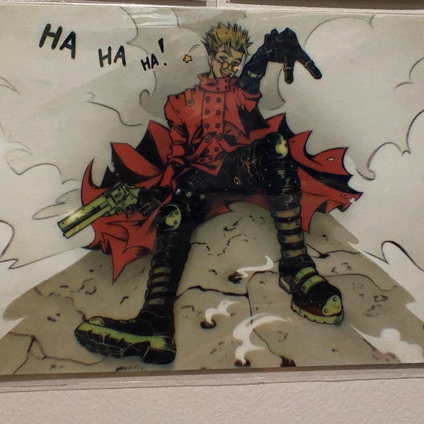TRIGUN Vash Gyaru Peace Sign Print - Etsy