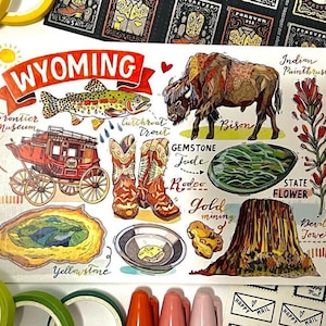 Florida Print, State Symbols, Illustration, State Art, Key West,miami ...