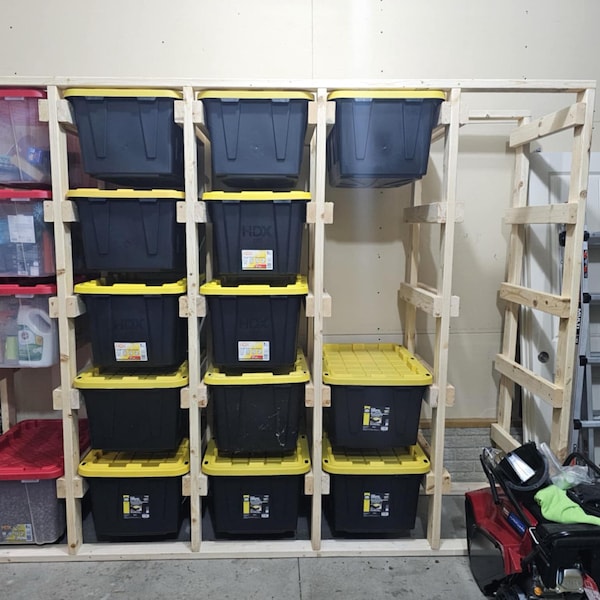 Ultimate 2x4 Sliding Tote Storage Plans - Easy DIY Plans All Sizes - Etsy