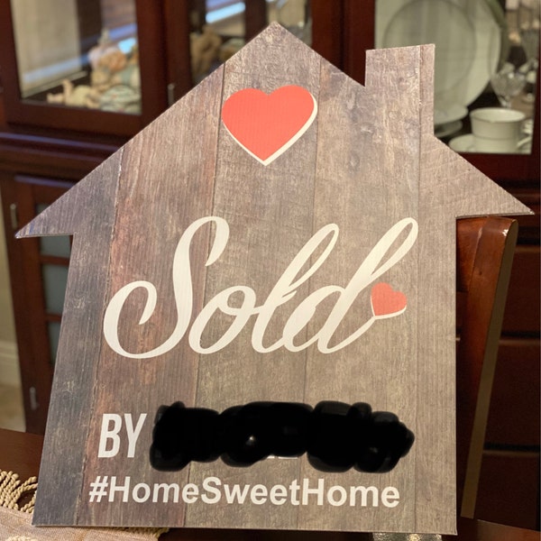 Sold by Sign House Shaped 23x23 Different Design on Each Side 1/4 Thick ...