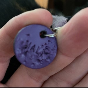 Cat Tag, Leather Tag, Silent ID Tag, Personalized Cat Tag, Small Dog ...