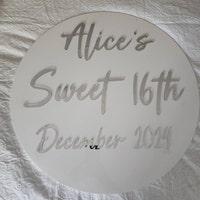 Double Layer Round Acrylic Birthday Sign | 21st | Milestone Sign ...