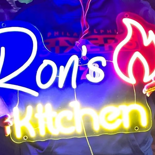 Wave Neon Sign LED Neon Sign Wave Wall Decor Beach House Wall Sign Sea ...