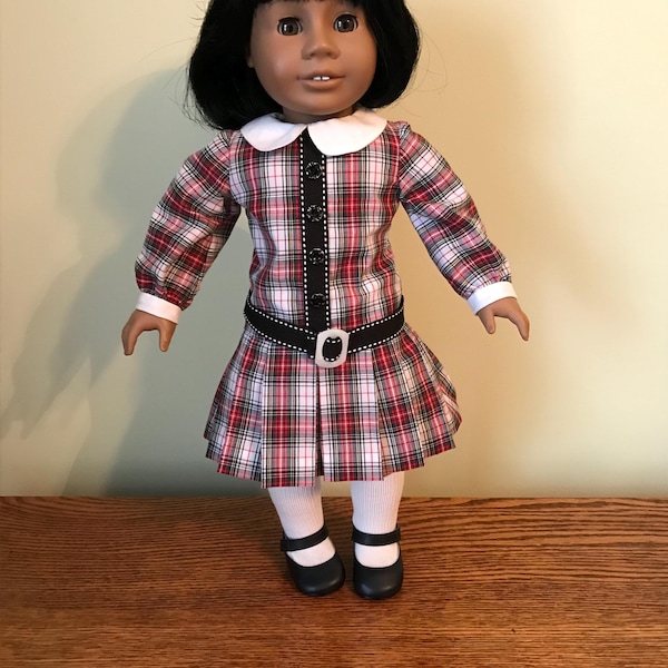 Victorian Era Doll Cape, Capelet and Bonnet Plaid Wool Blend Handmade ...