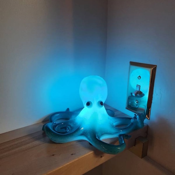 LED Night Light Statue Marine Life Home Decoration Figurine Room/home ...