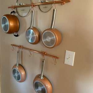 Copper Pot Rail Copper Pot Rack - Etsy