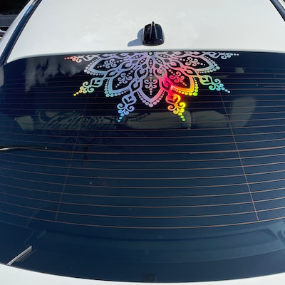 Mandala Car Decal Holographic Mandala Sticker Half Mandala Mandala ...