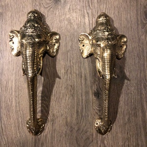 2 Heavy Brass Ring Pull BANGER 17cm Vintage Old Style Hand | Etsy