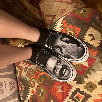 Custom Point Break Inspired Black Slip on Vans keanu Reeves / Patrick ...