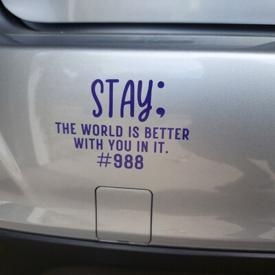 You Matter, Mental Health Decal, 988 Decal, 988 Suicide and Crisis ...