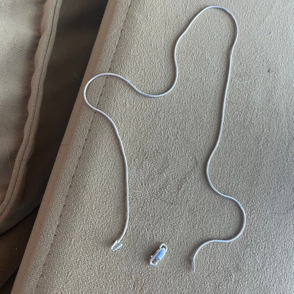 Snake Chain, 1mm Snake Chain, Sterling Silver Chain, .925 , All Lengths ...