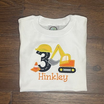 Construction Birthday Numbers. 4x4 5x7 Digital Applique Embroidery ...